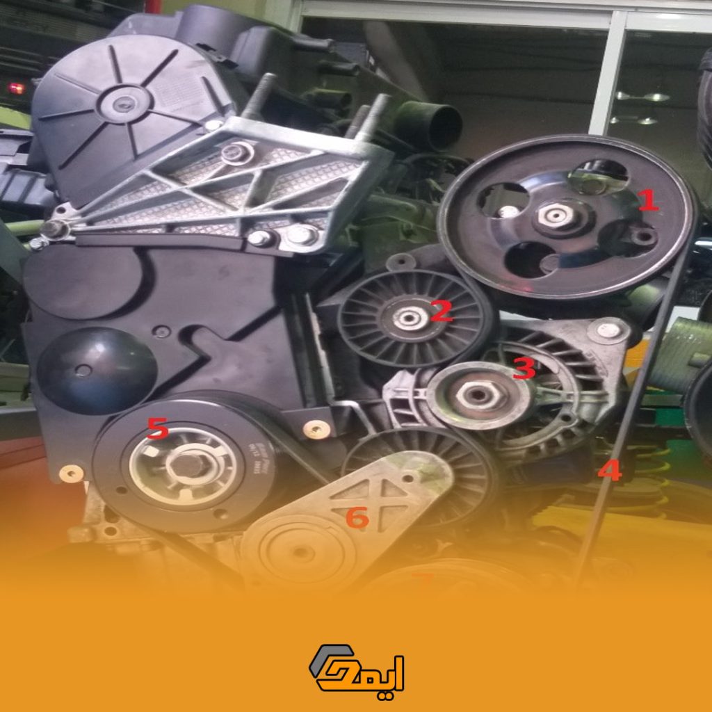 نحوه تعویض تسمه دینام 405 (XU7 )